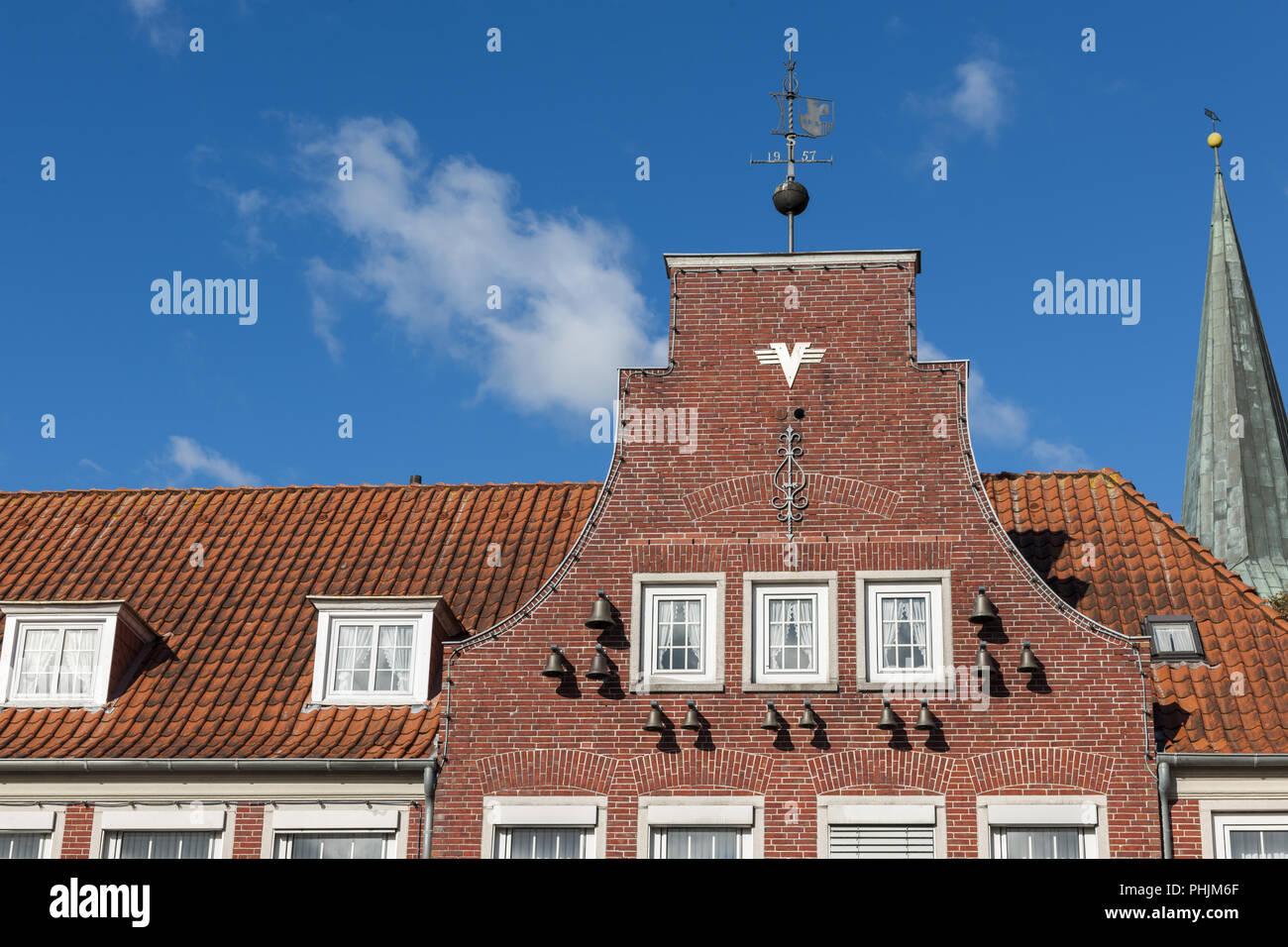 Carillon on house wall horizontal Stock Photo - Alamy