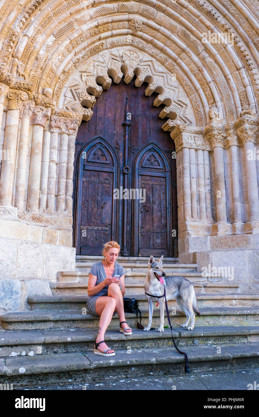 Woman church door hi-res stock photography and images - Alamy