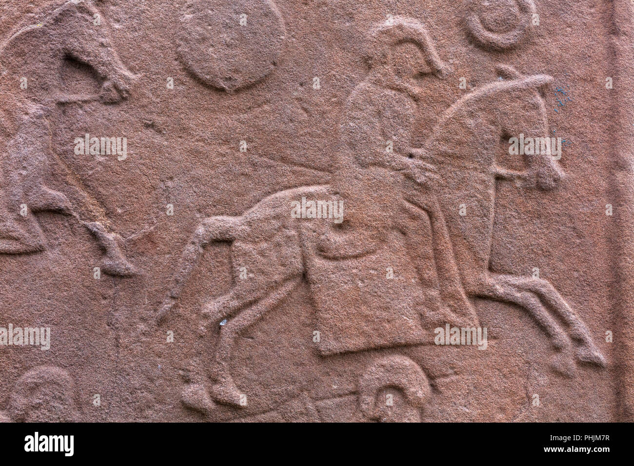 Aberlemno sculptured stone at church yard, Angus, Scotland, UK Stock ...