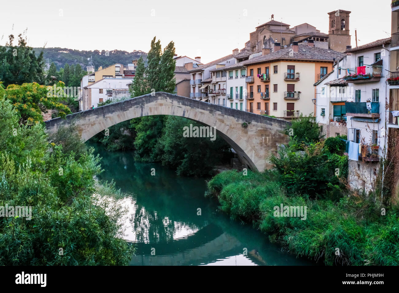 Bridge and river in a village Stock Photo - Alamy
