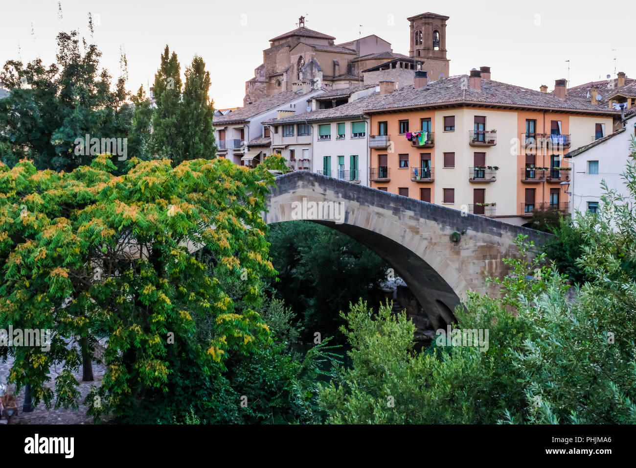 Bridge and river in a village Stock Photo - Alamy