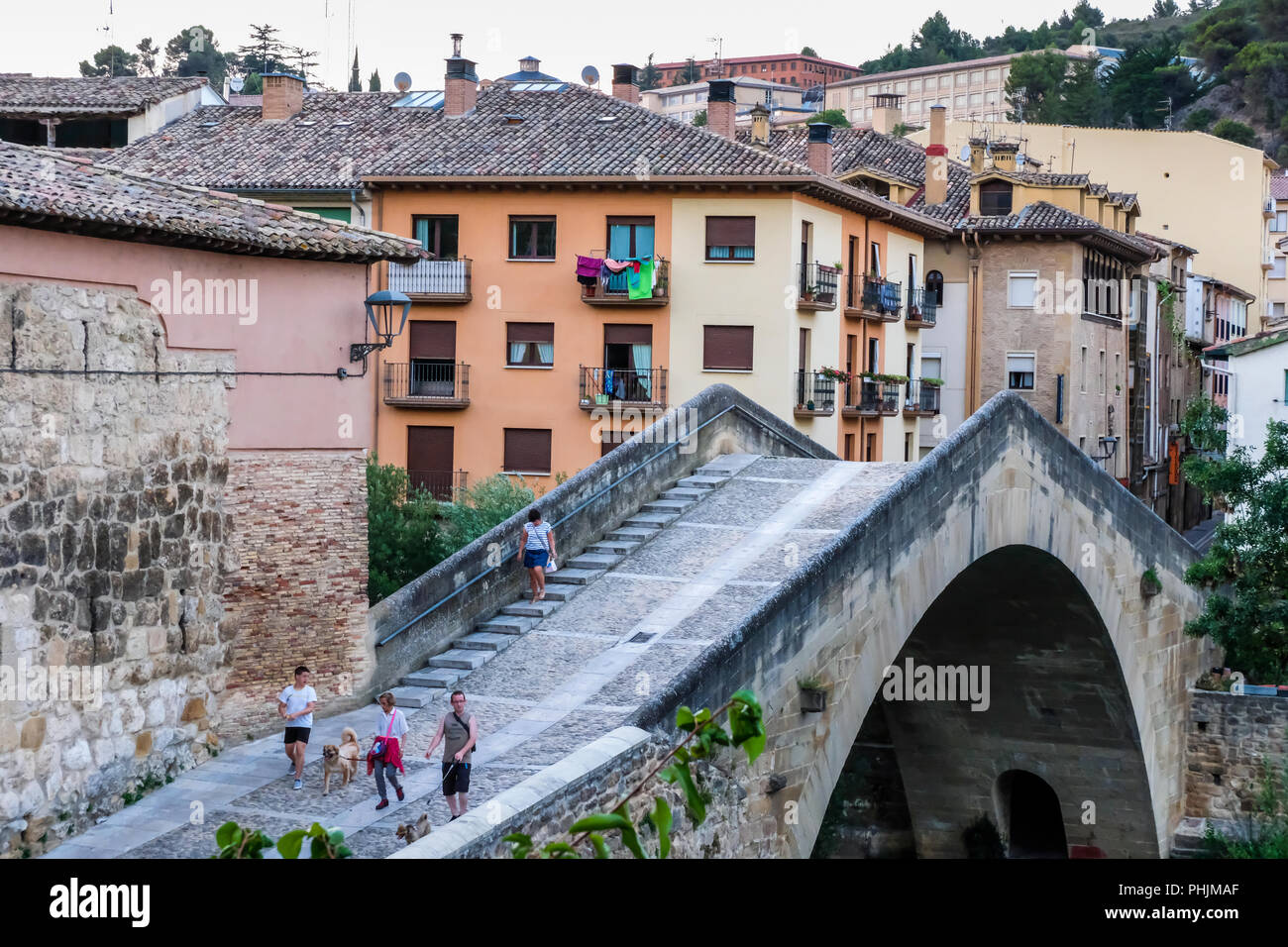 Bridge and river in a village Stock Photo - Alamy