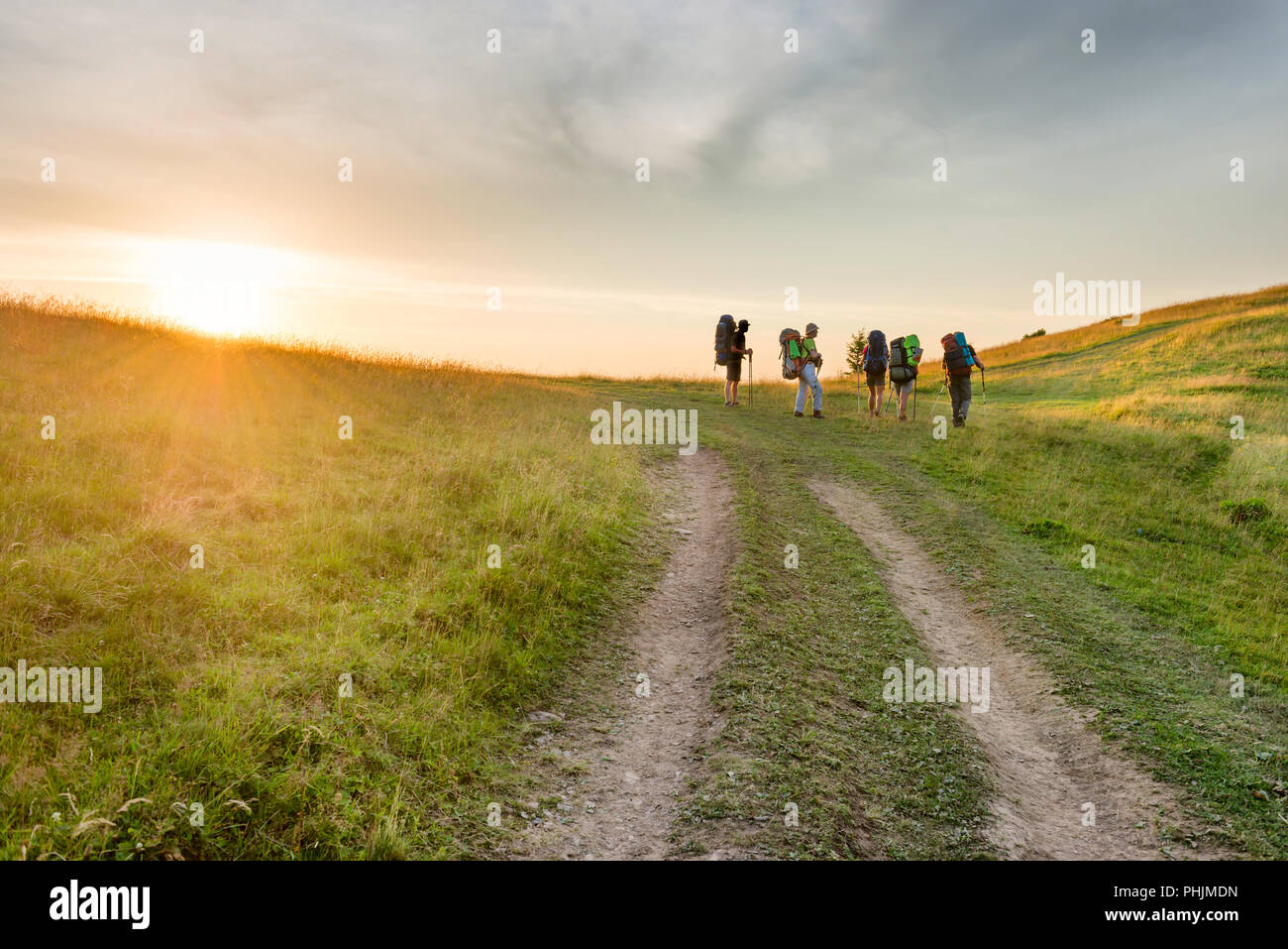 Hiking group mountains hi-res stock photography and images - Alamy