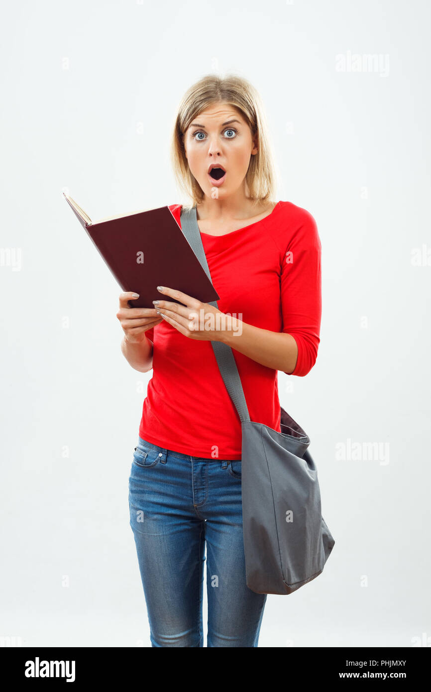 Open backpack surprised school hi-res stock photography and images - Alamy