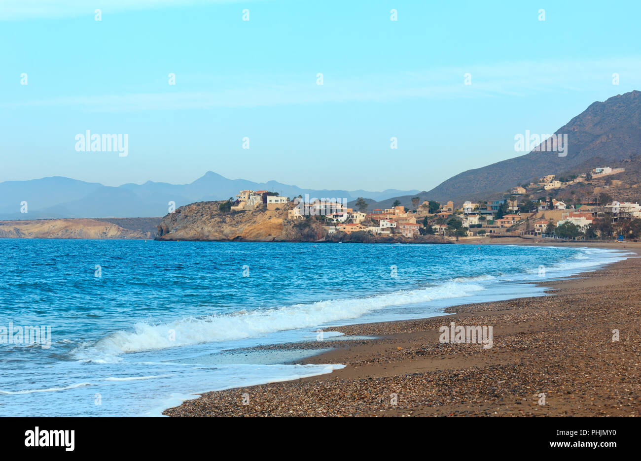 Summer sea beach view, Spain Stock Photo - Alamy
