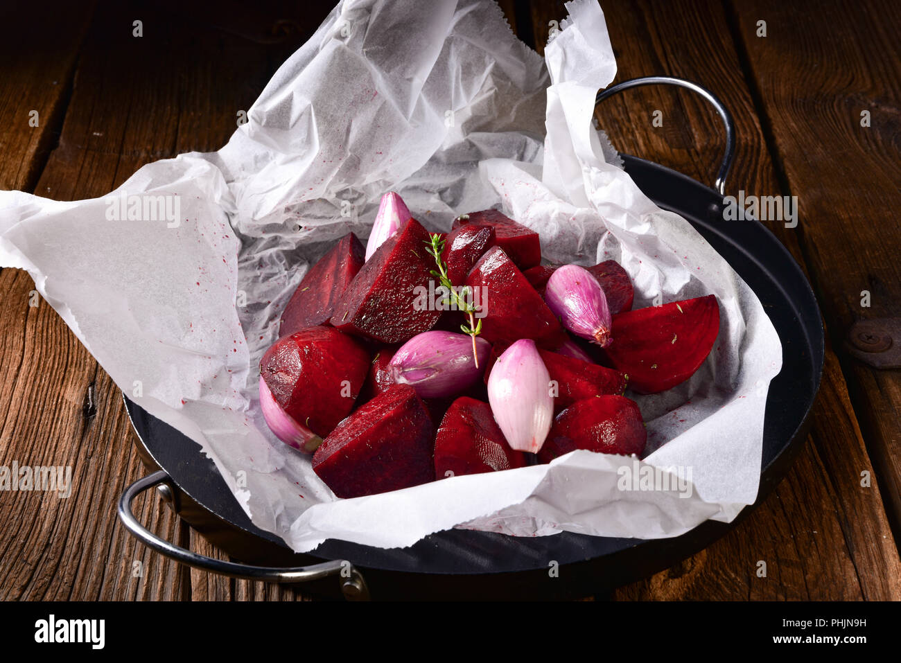 oven baked red beets Stock Photo - Alamy