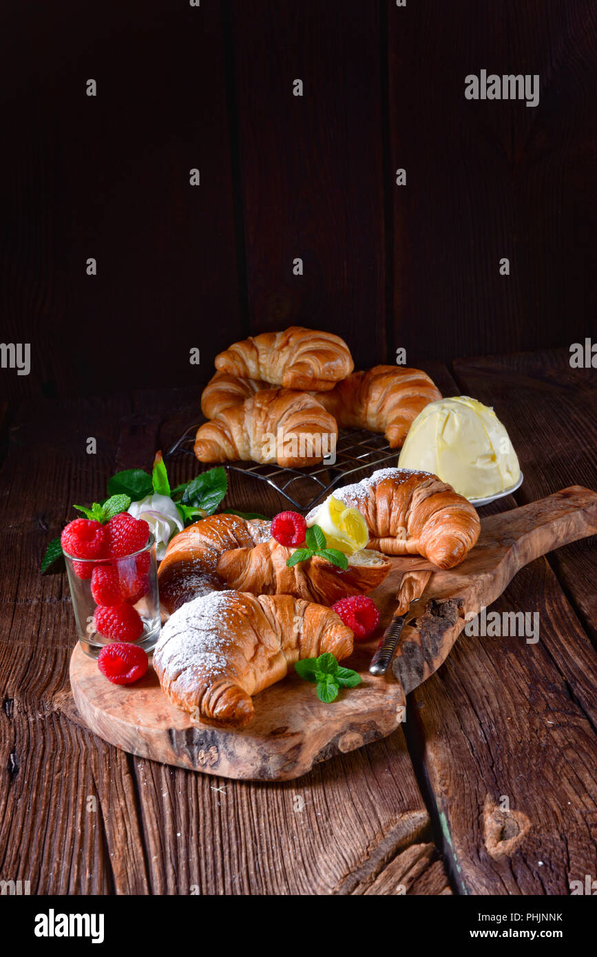 original french buttercroissants Stock Photo - Alamy