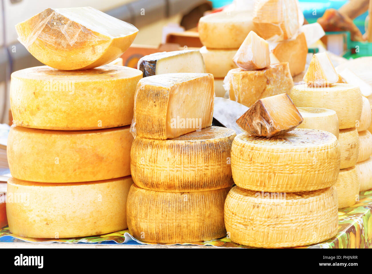 Different sorts of italian cheese Stock Photo - Alamy