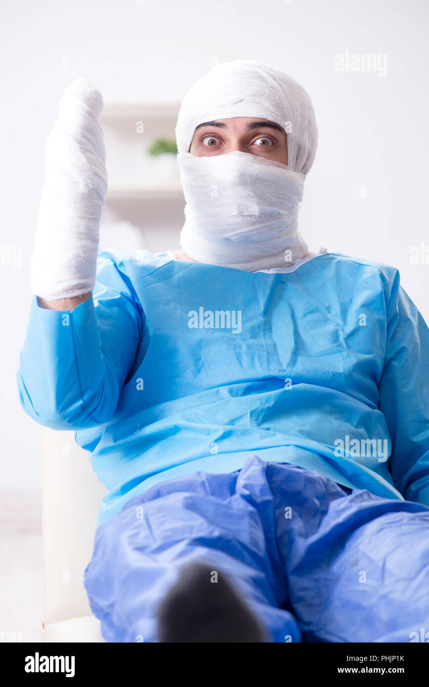 Man suffering from multiple broken bones and fractures Stock Photo - Alamy