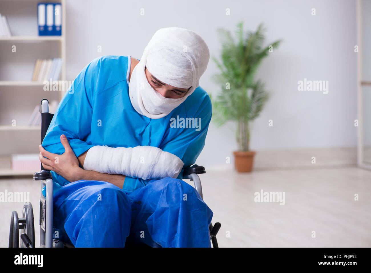 Man suffering from multiple broken bones and fractures Stock Photo - Alamy