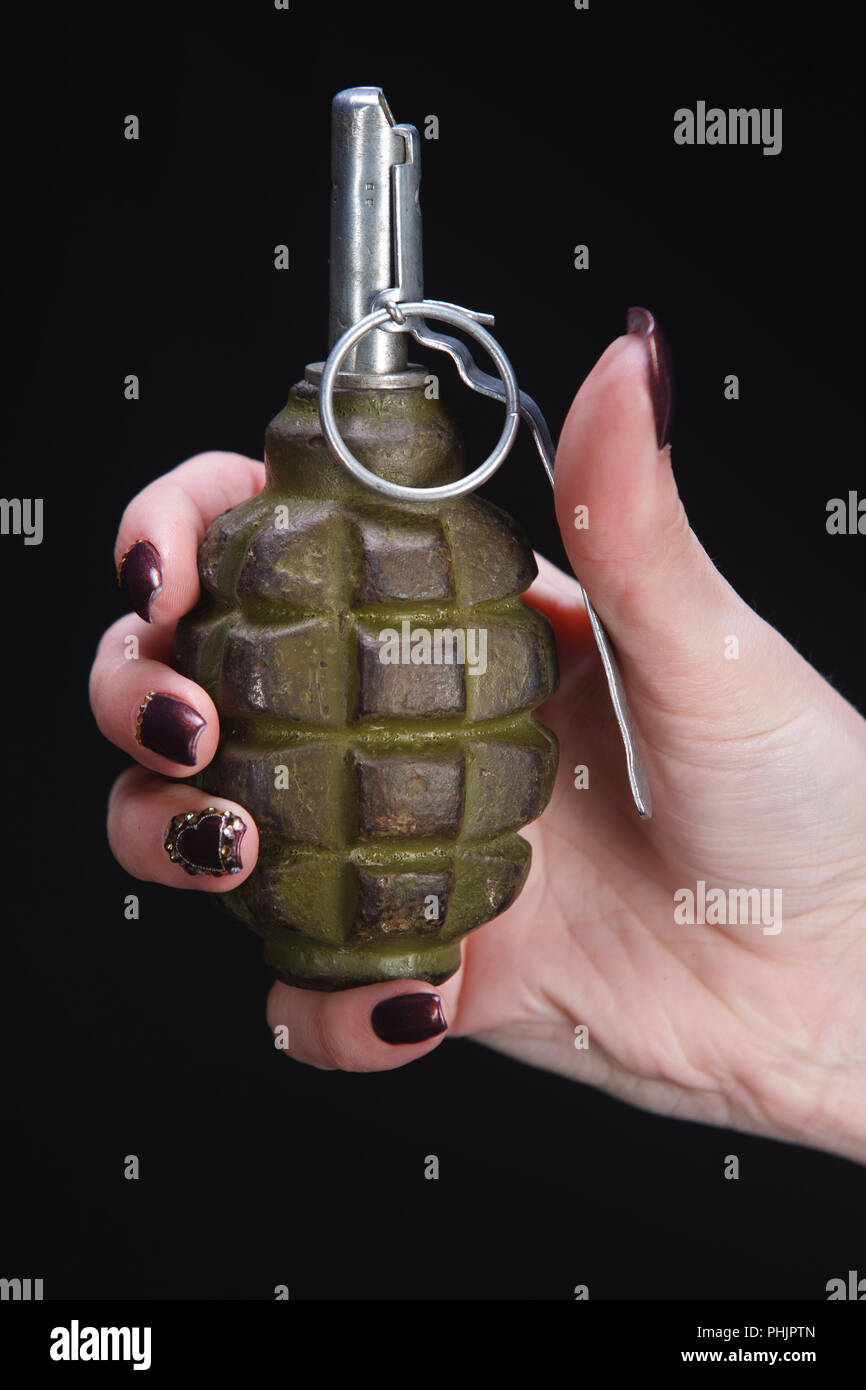 Hand Holding Hand Grenade Stock Photos & Hand Holding Hand Grenade ...