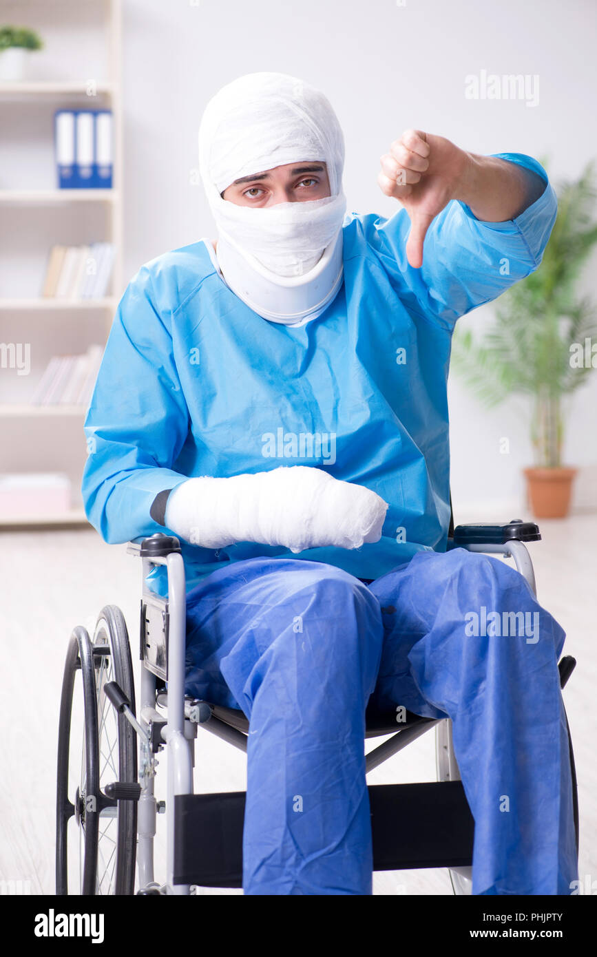 Man suffering from multiple broken bones and fractures Stock Photo - Alamy