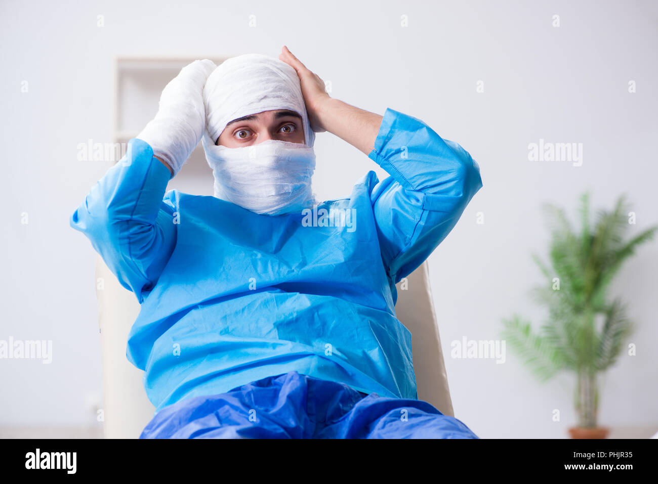 Man suffering from multiple broken bones and fractures Stock Photo - Alamy