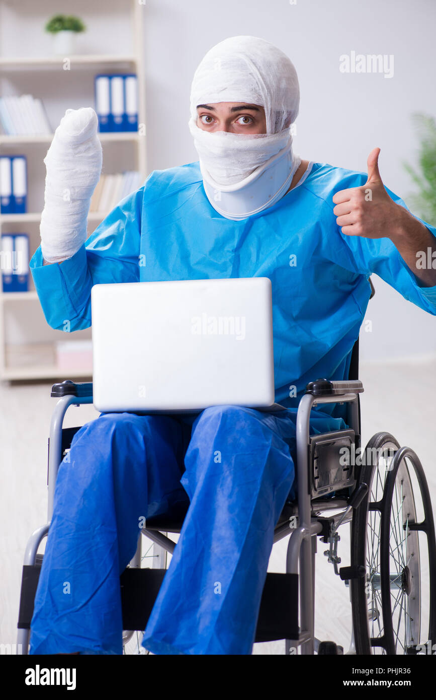 Man suffering from multiple broken bones and fractures Stock Photo - Alamy