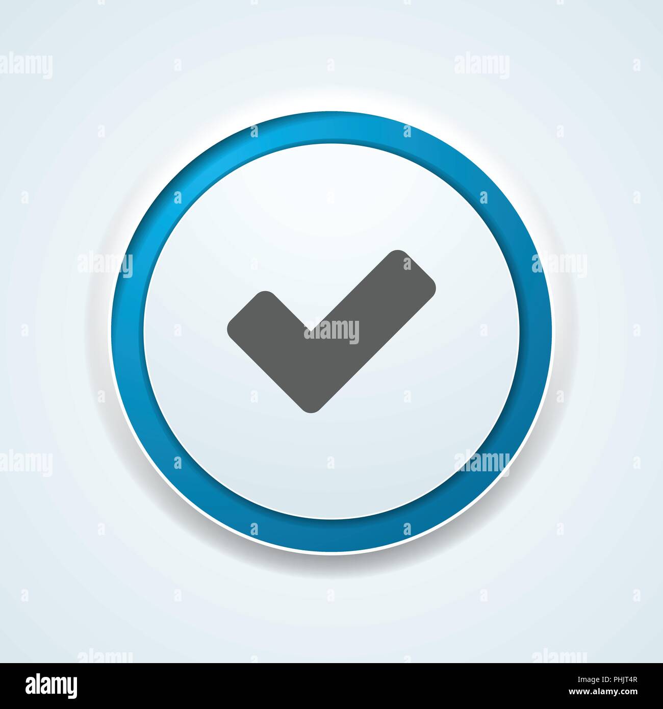 Check mark button illustration sign label vector Stock Vector Image ...