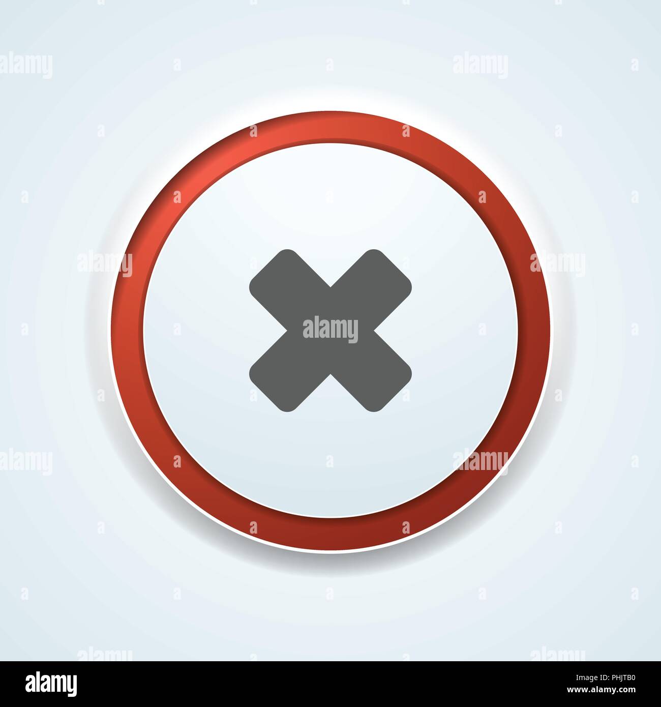 Cross No Button Illustration sign label vector Stock Vector Image & Art ...