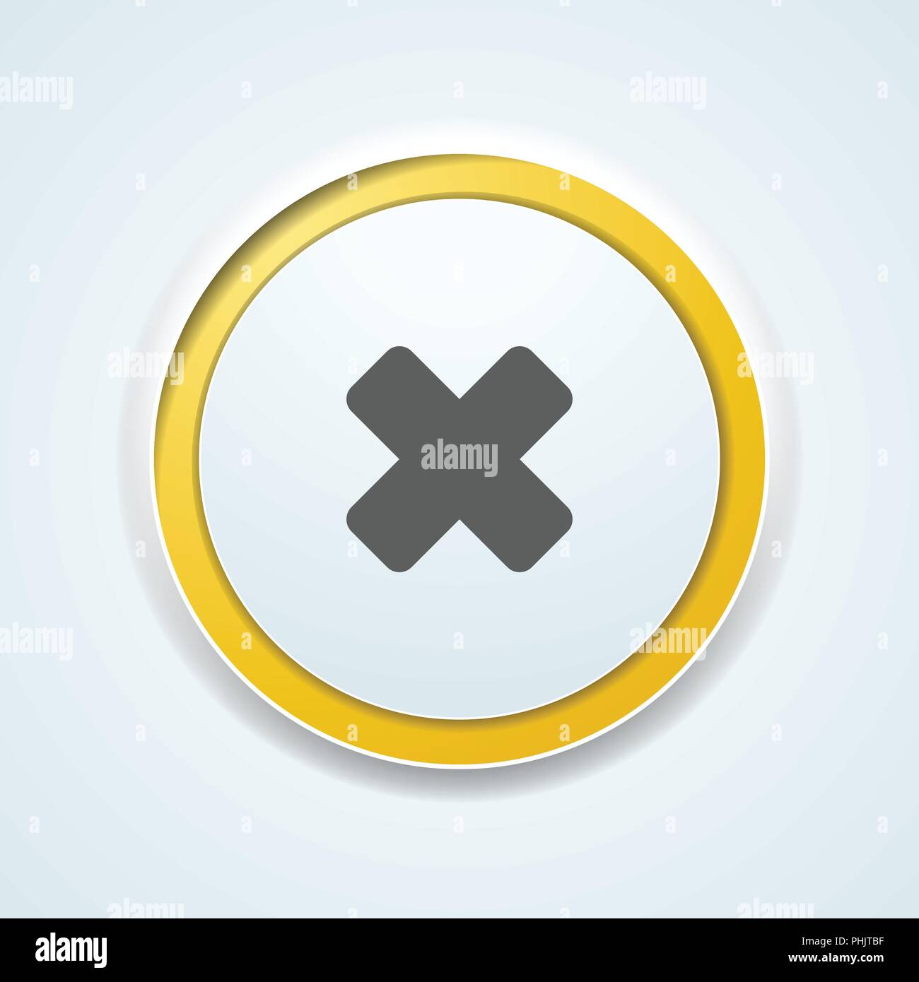 Cross No Button Illustration sign label vector Stock Vector Image & Art ...