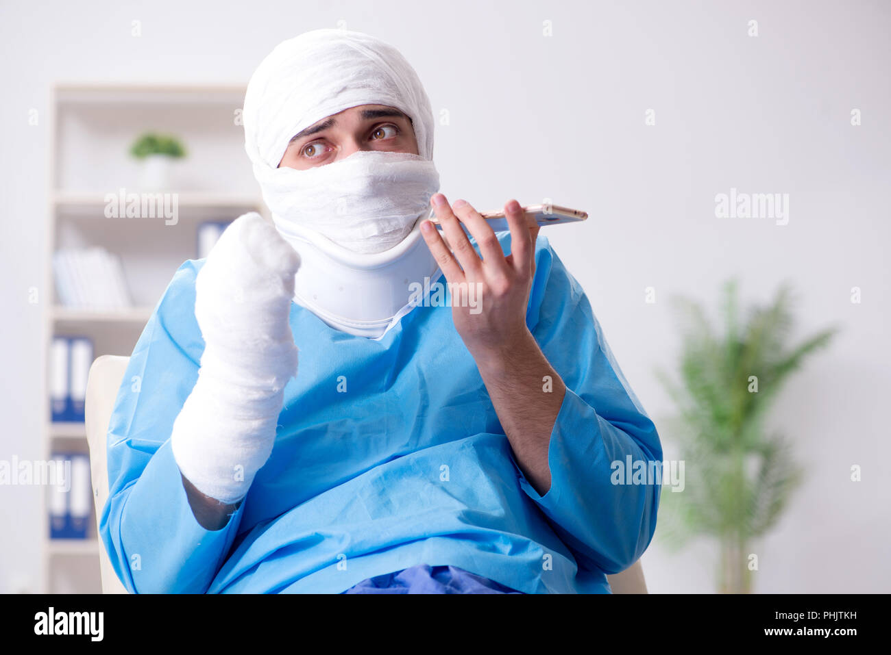 Man suffering from multiple broken bones and fractures Stock Photo - Alamy