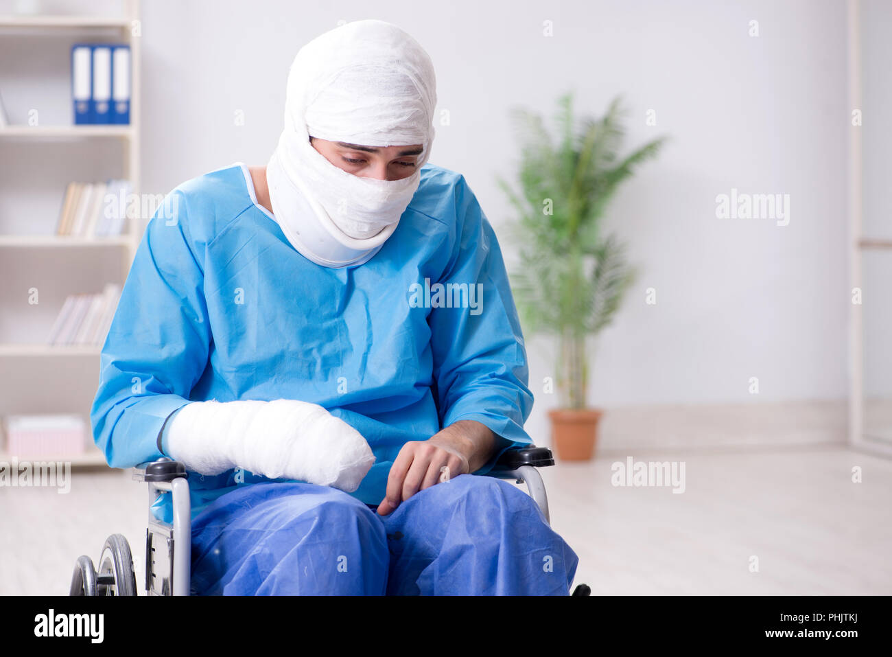Man suffering from multiple broken bones and fractures Stock Photo - Alamy