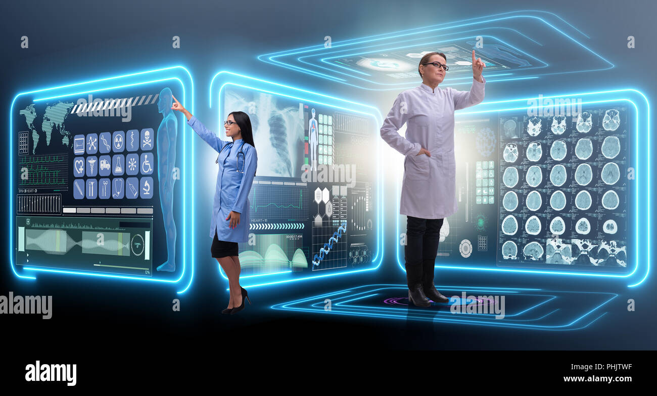 Team of doctor in remote diagnostics examination concept Stock Photo ...