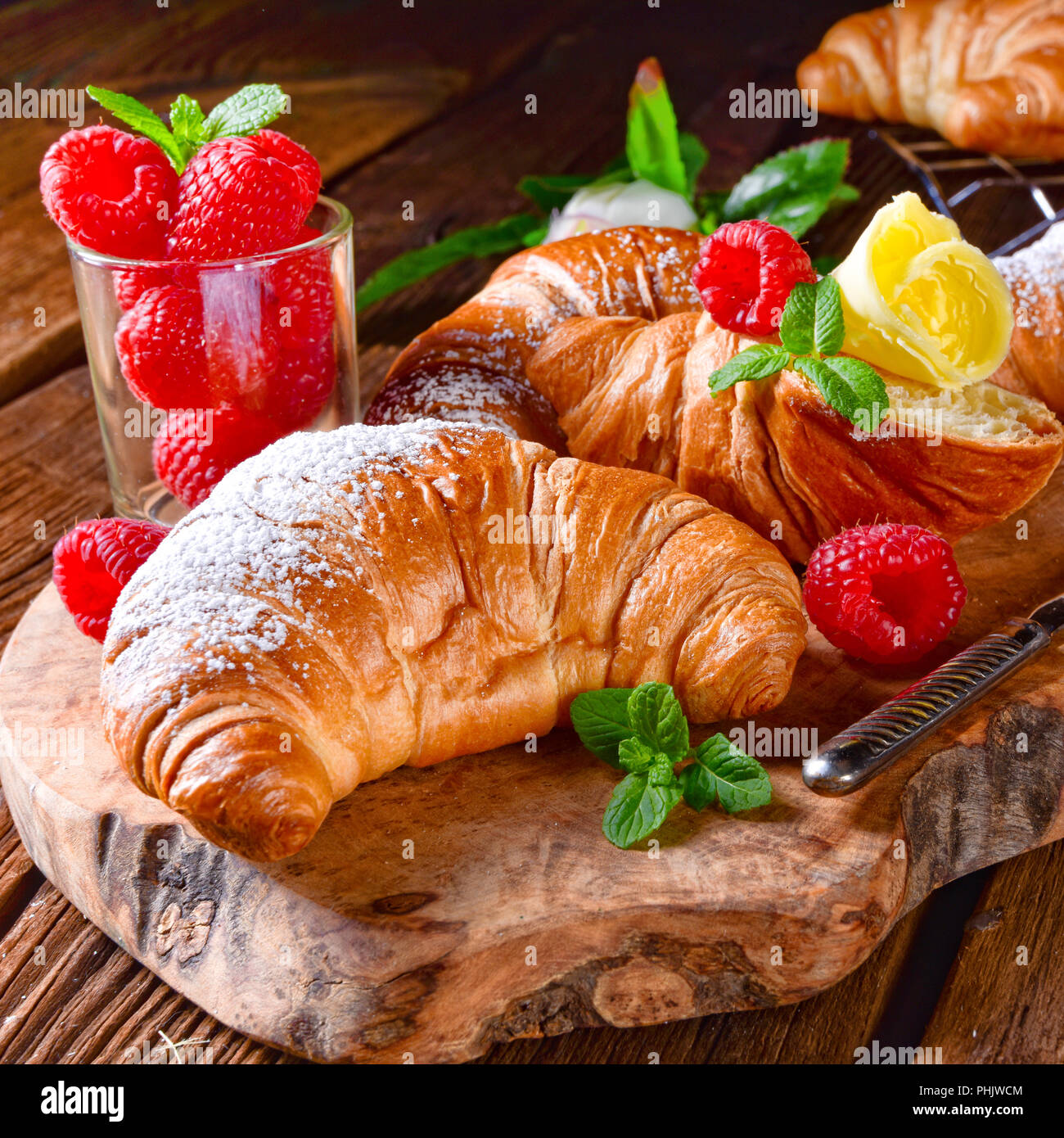 original french buttercroissants Stock Photo - Alamy