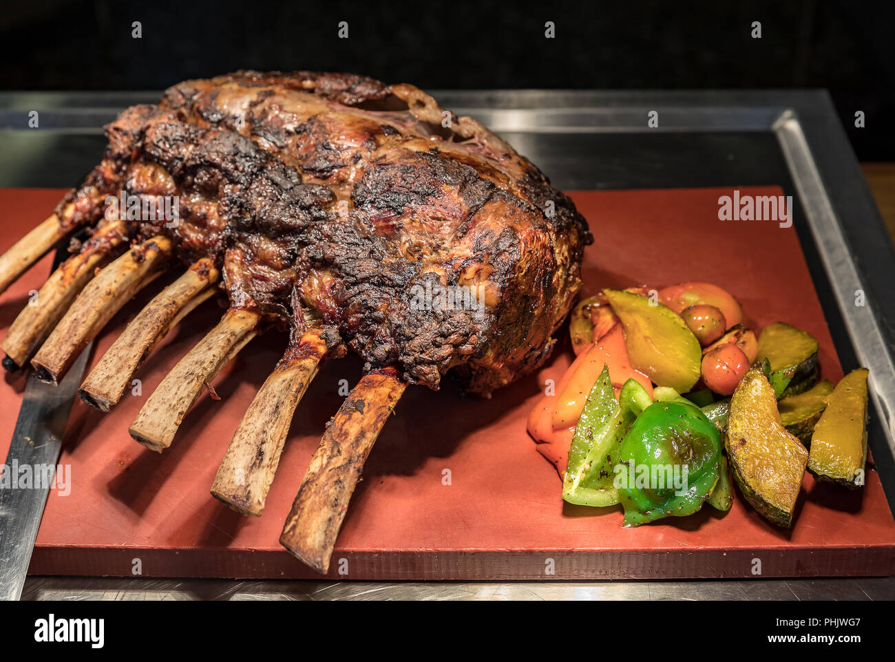 Carving prime rib wagyu Stock Photo - Alamy