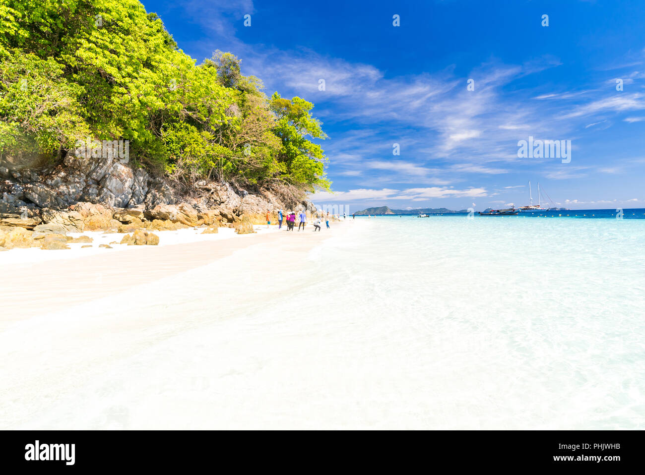 Tropical white sand beach Stock Photo - Alamy