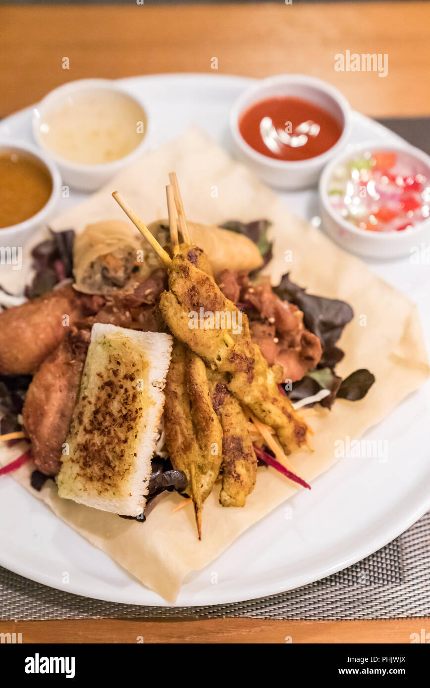 Chicken Sate Skewers Stock Photo - Alamy