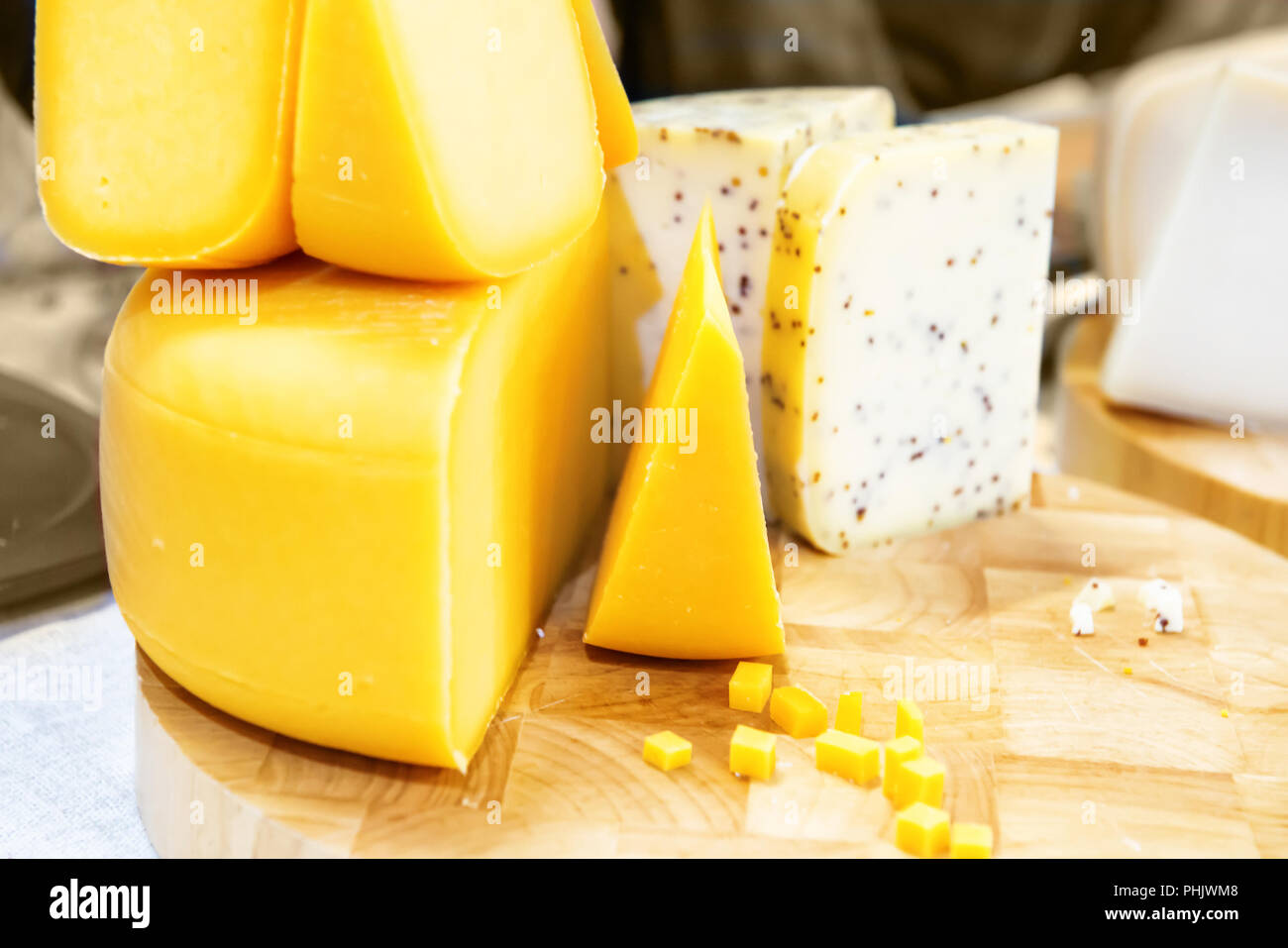 Various types of cheese Stock Photo - Alamy