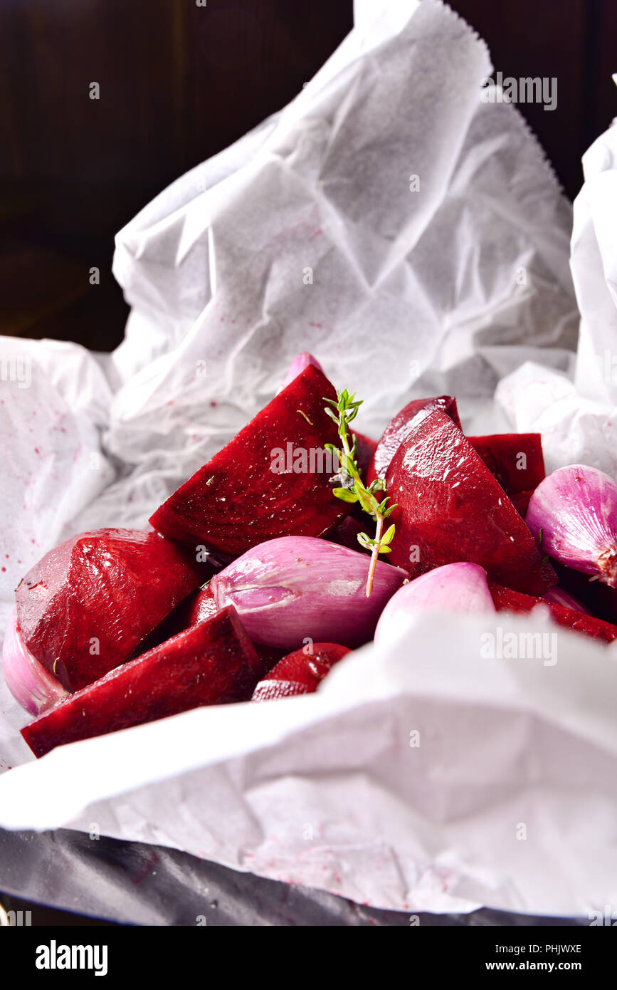 oven baked red beets Stock Photo - Alamy
