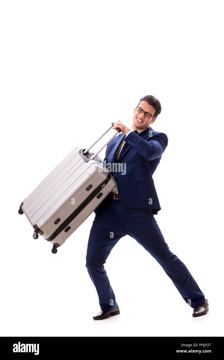 Lifting heavy suitcase hi-res stock photography and images - Alamy