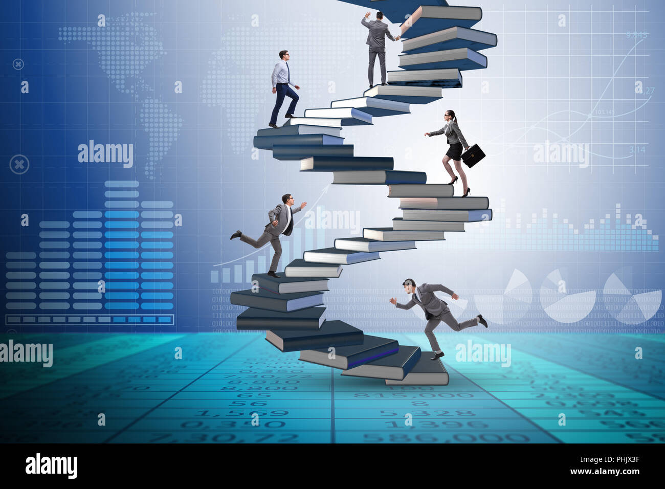 Business people in importance of education concept Stock Photo - Alamy