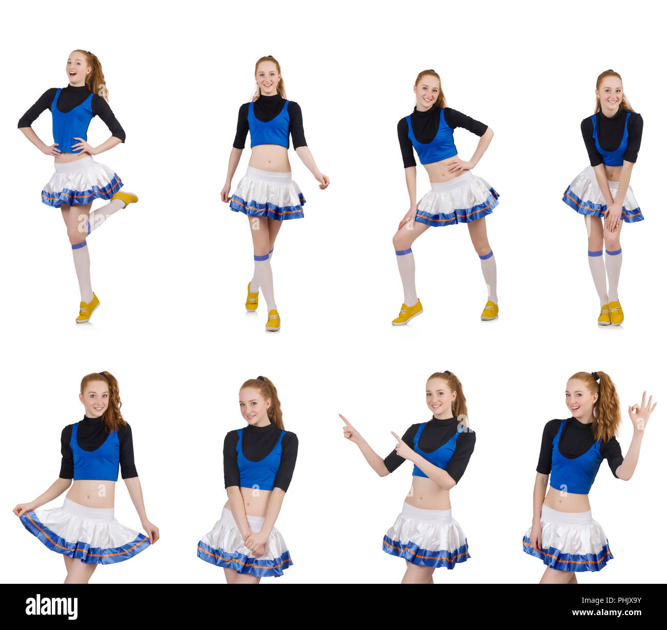 Cute cheerleader dancing cheering dance hi-res stock photography and ...