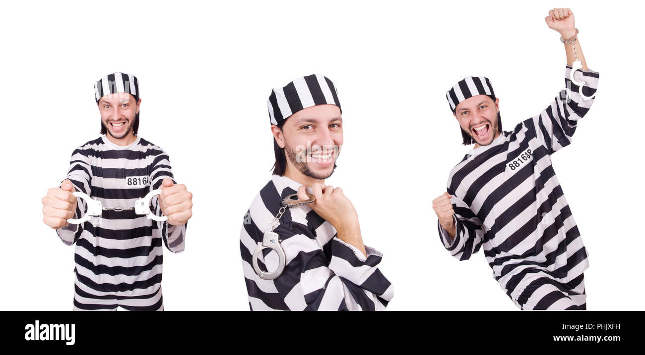 Prison inmate isolated on the white background Stock Photo - Alamy