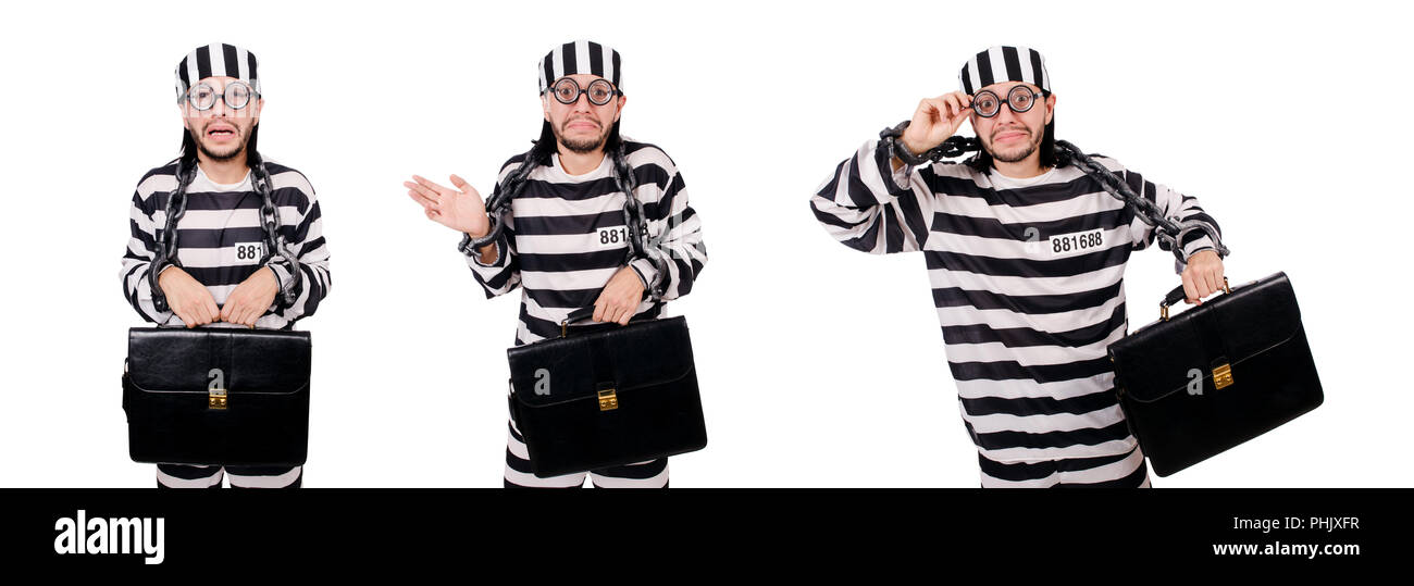 Prison inmate isolated on the white background Stock Photo - Alamy