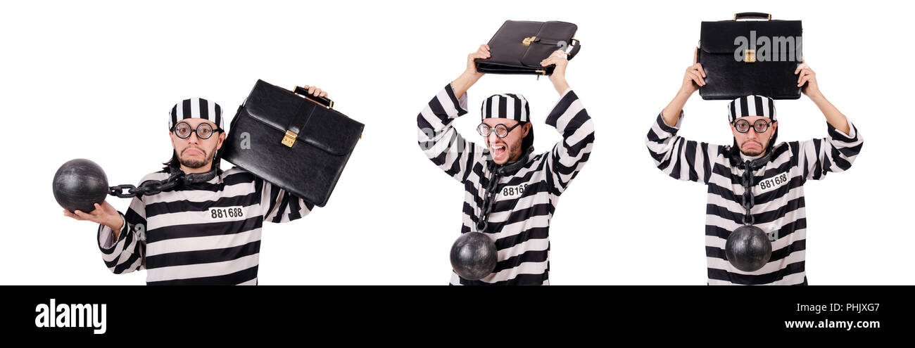 Prison inmate isolated on the white background Stock Photo - Alamy