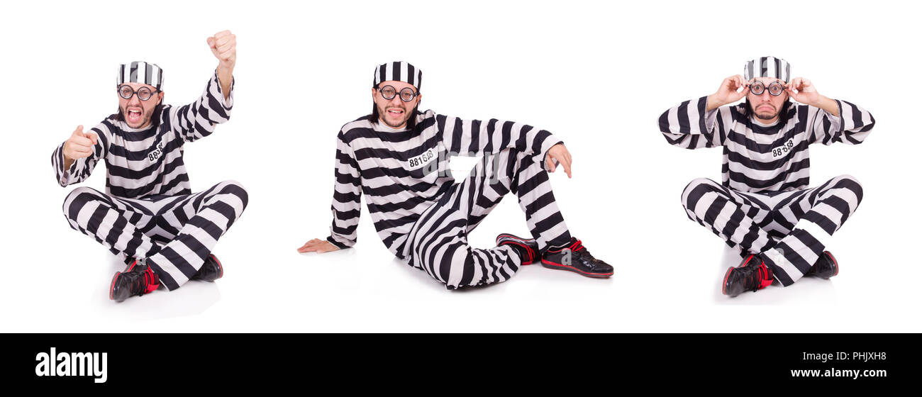 Prison inmate isolated on the white background Stock Photo - Alamy