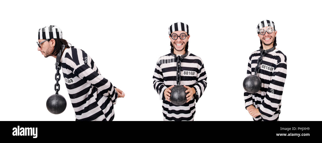 Prison inmate isolated on the white background Stock Photo - Alamy