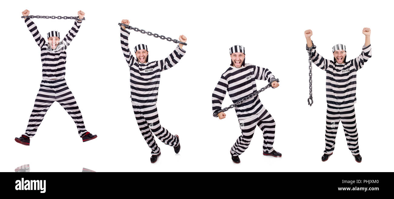 Prison inmate isolated on the white background Stock Photo - Alamy