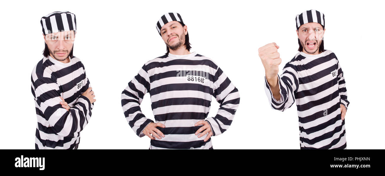 Prison inmate isolated on the white background Stock Photo - Alamy