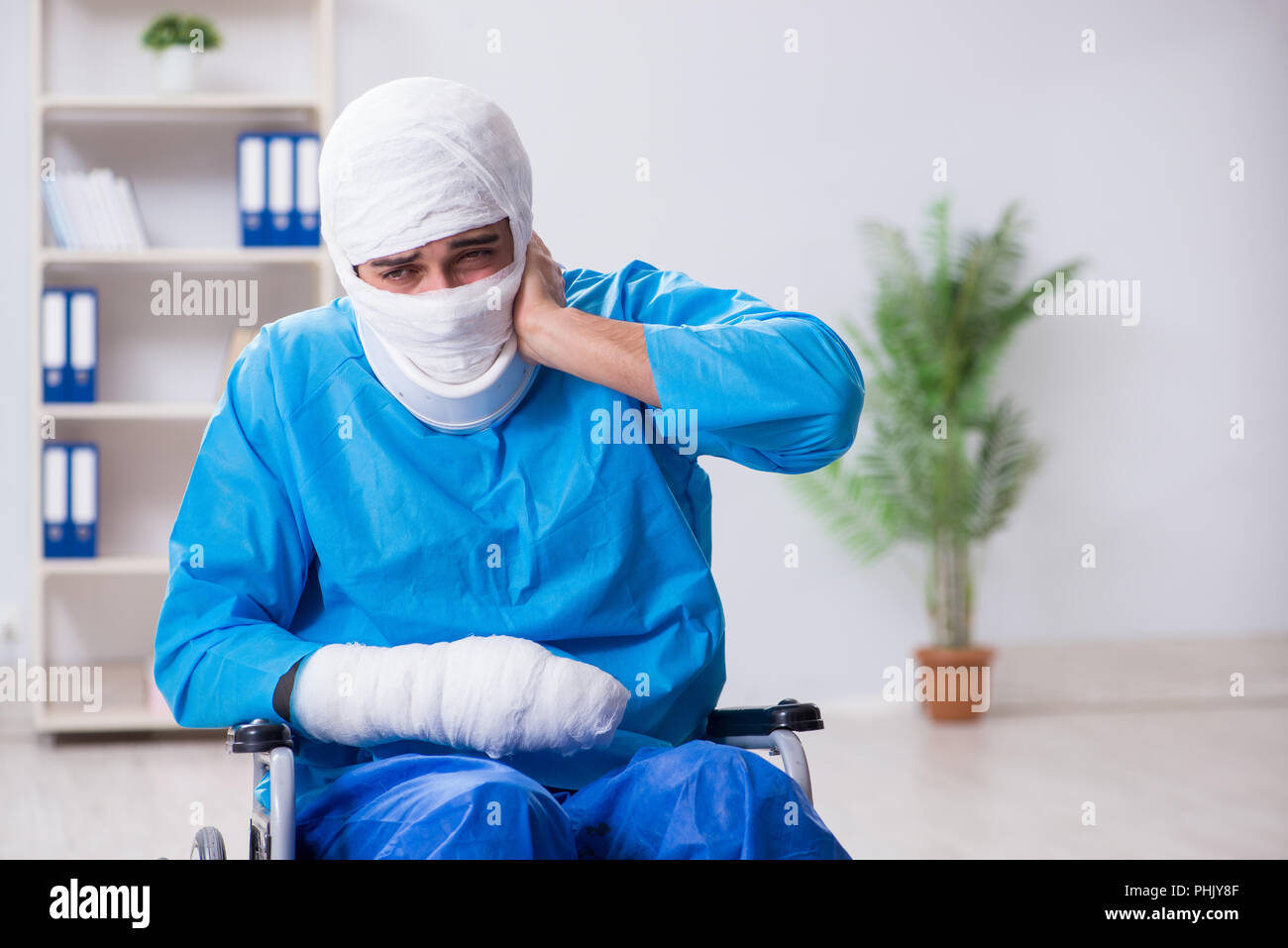 Man suffering from multiple broken bones and fractures Stock Photo - Alamy