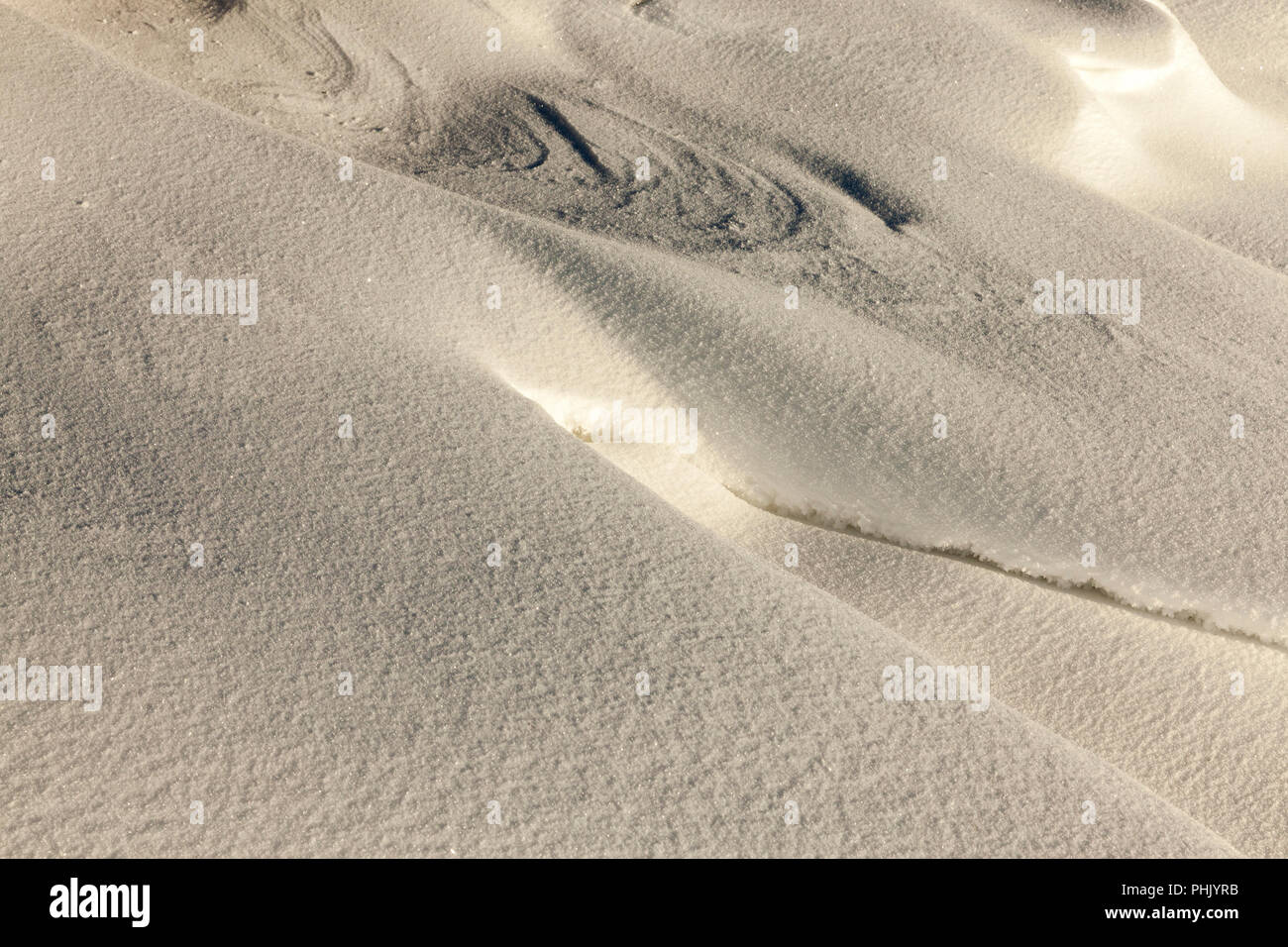 snow photographed in the winter season, which appeared after a snowfall ...