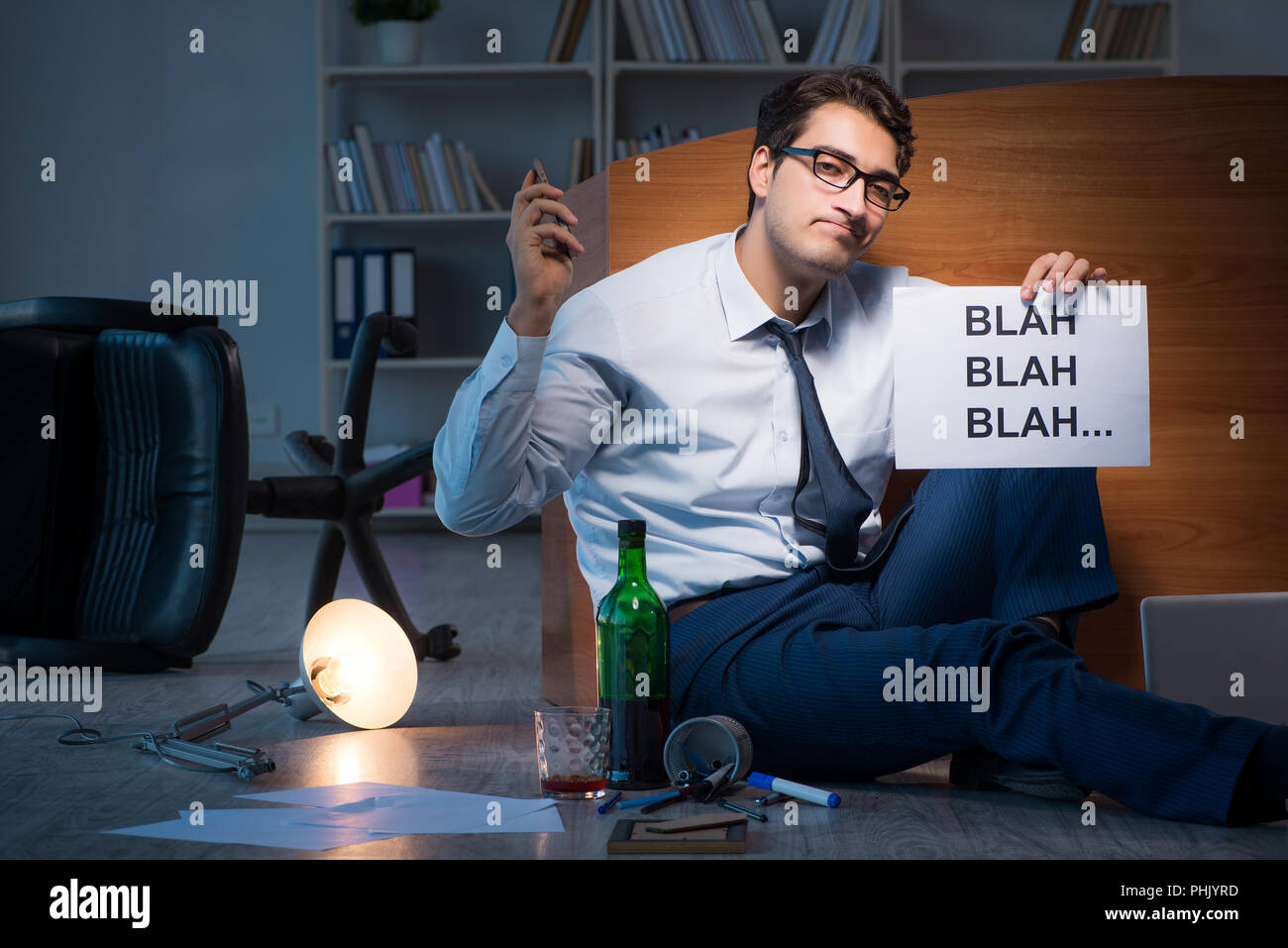 Employee not satisfied with general talk Stock Photo - Alamy