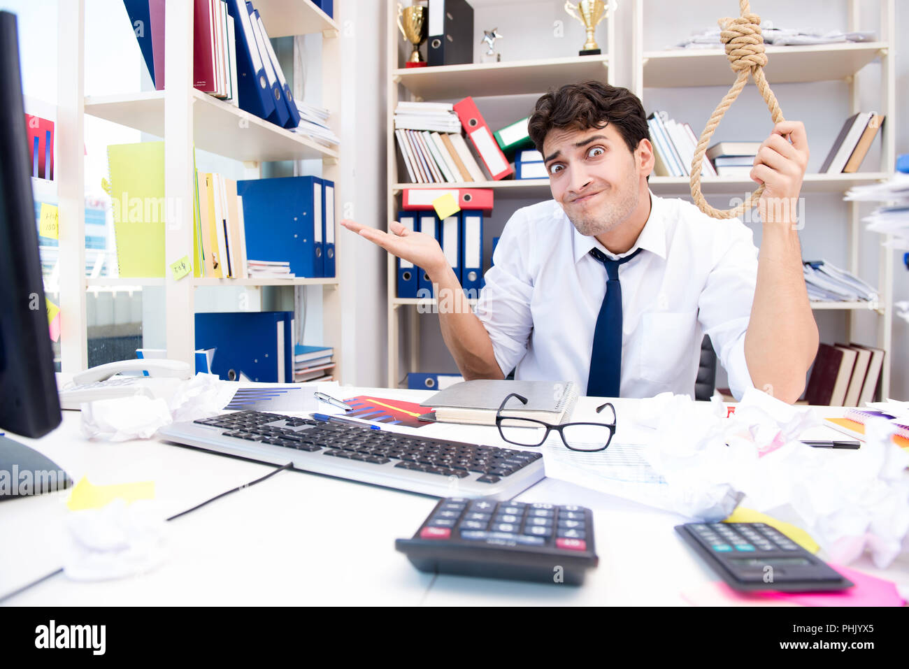 Busy frustrated businessman angry in the office Stock Photo - Alamy