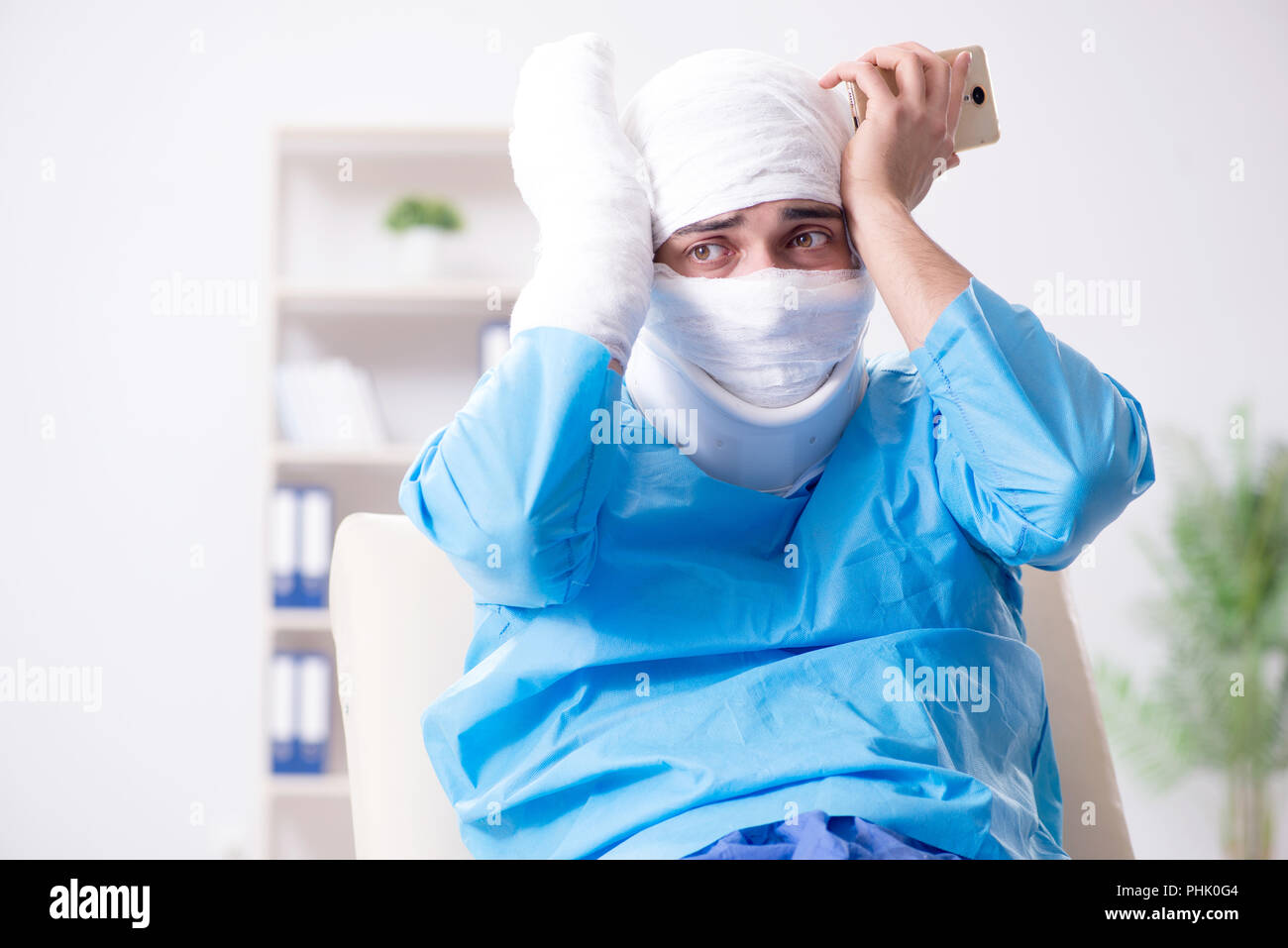 Man suffering from multiple broken bones and fractures Stock Photo - Alamy