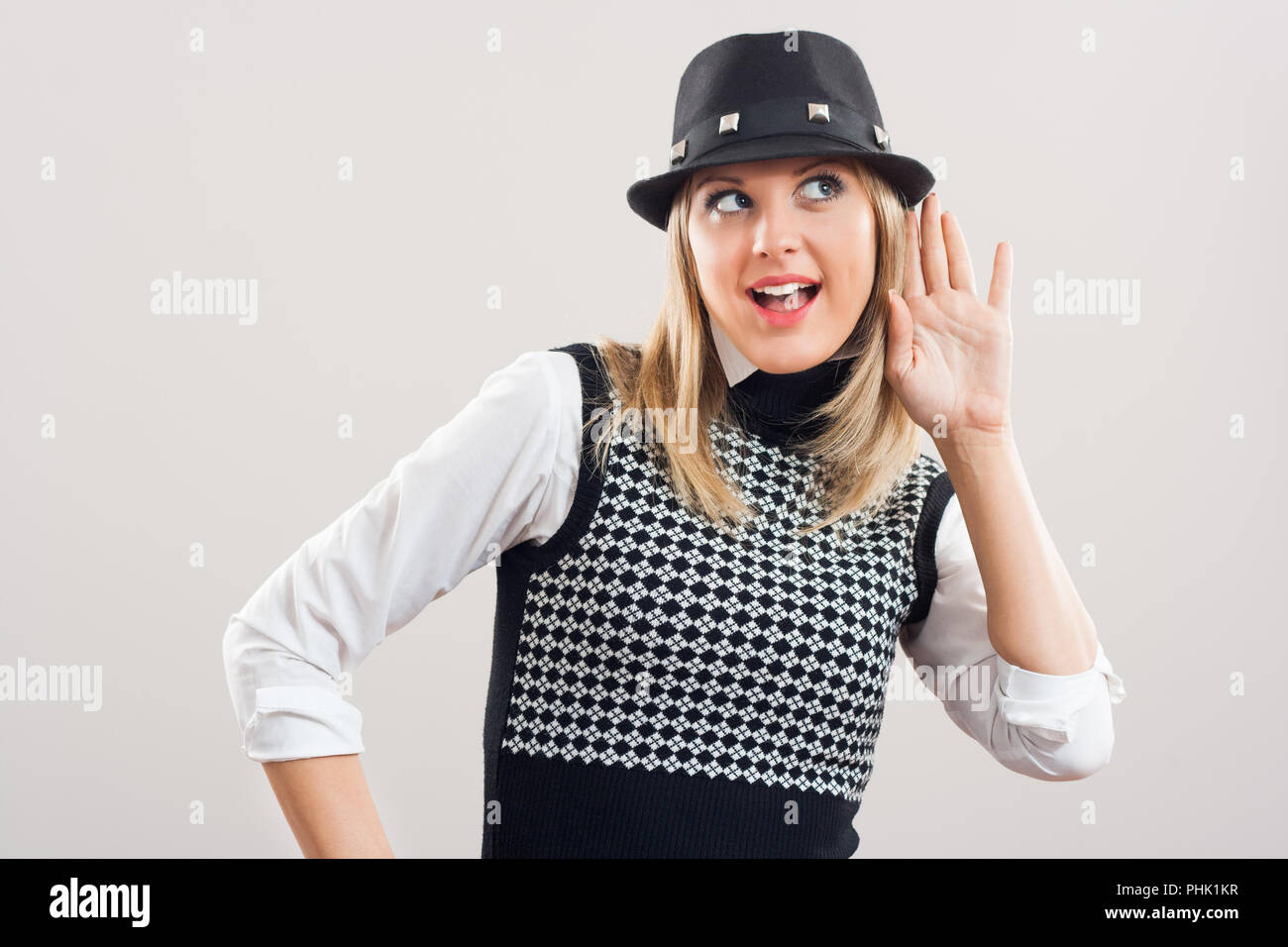 Tell me in my ear Stock Photo - Alamy