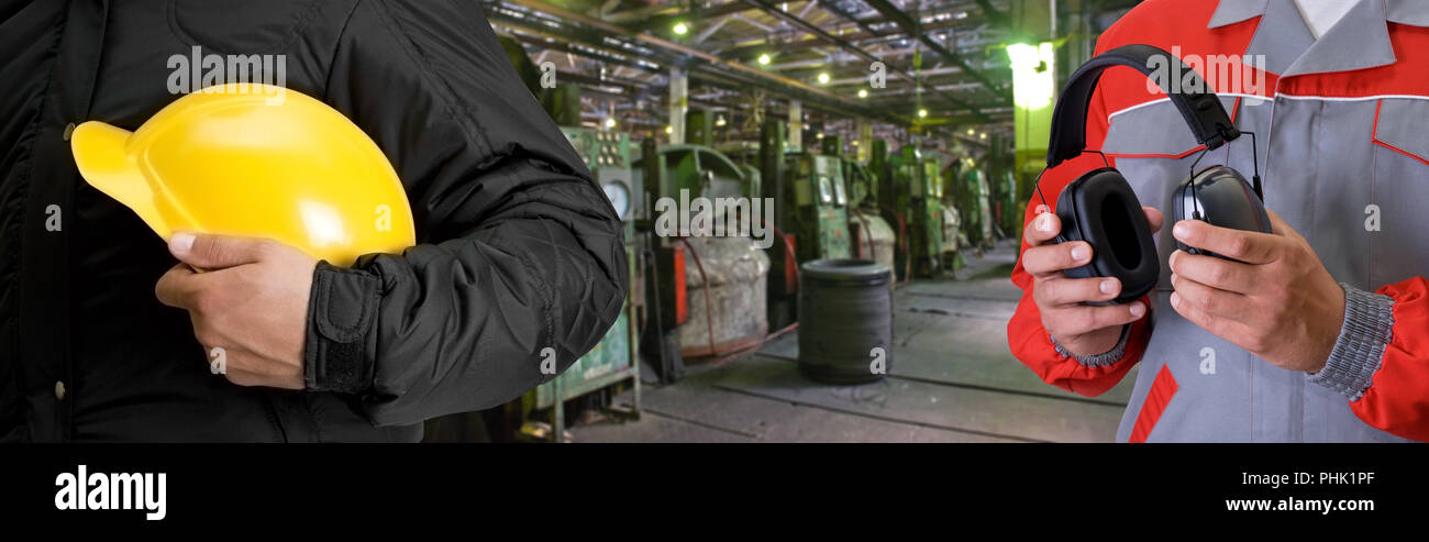 Workers in manufacturing plant Stock Photo - Alamy