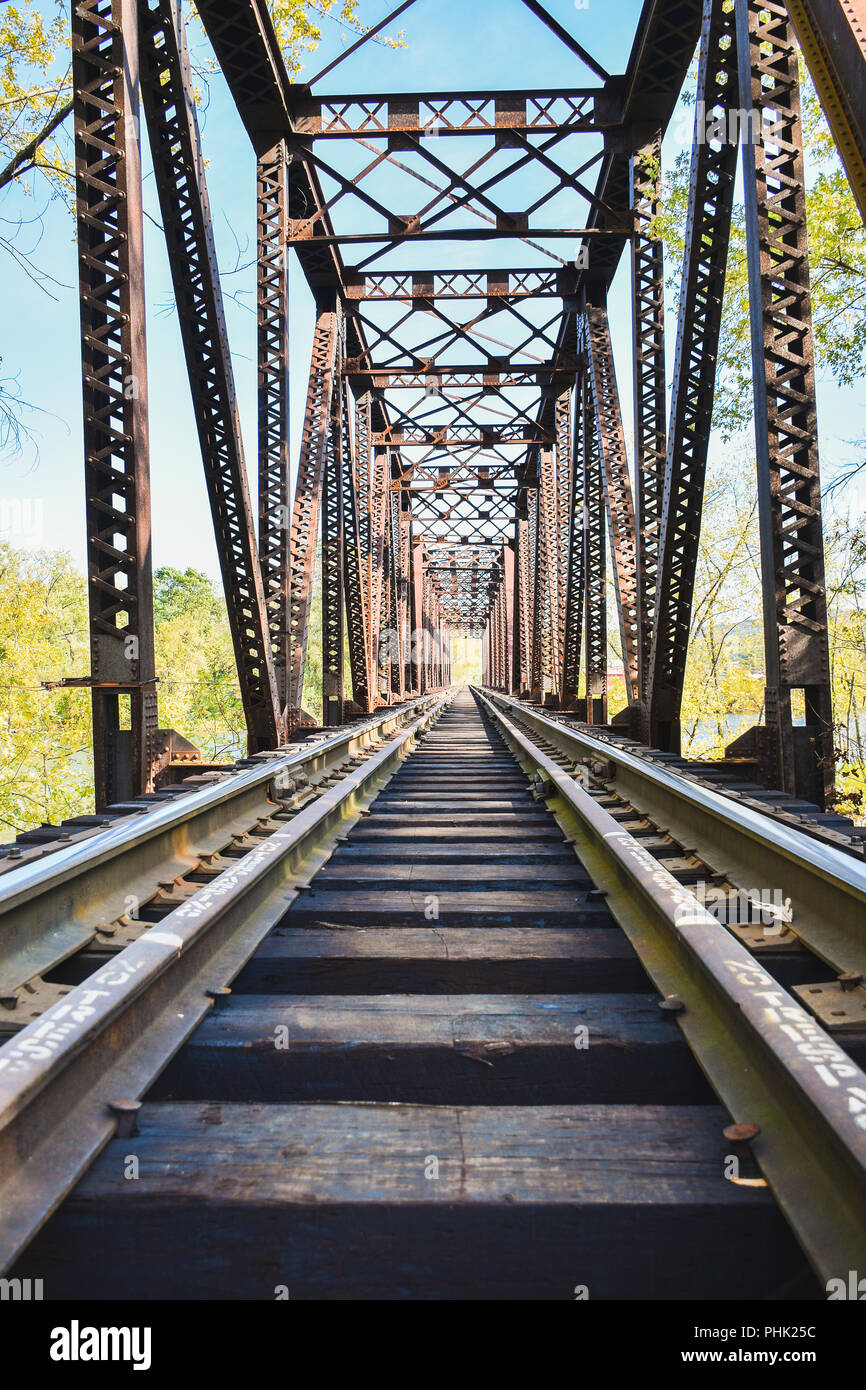 Vintage rail railway train track bridge hi-res stock photography and ...