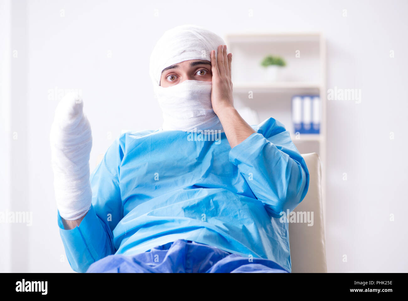 Man suffering from multiple broken bones and fractures Stock Photo - Alamy