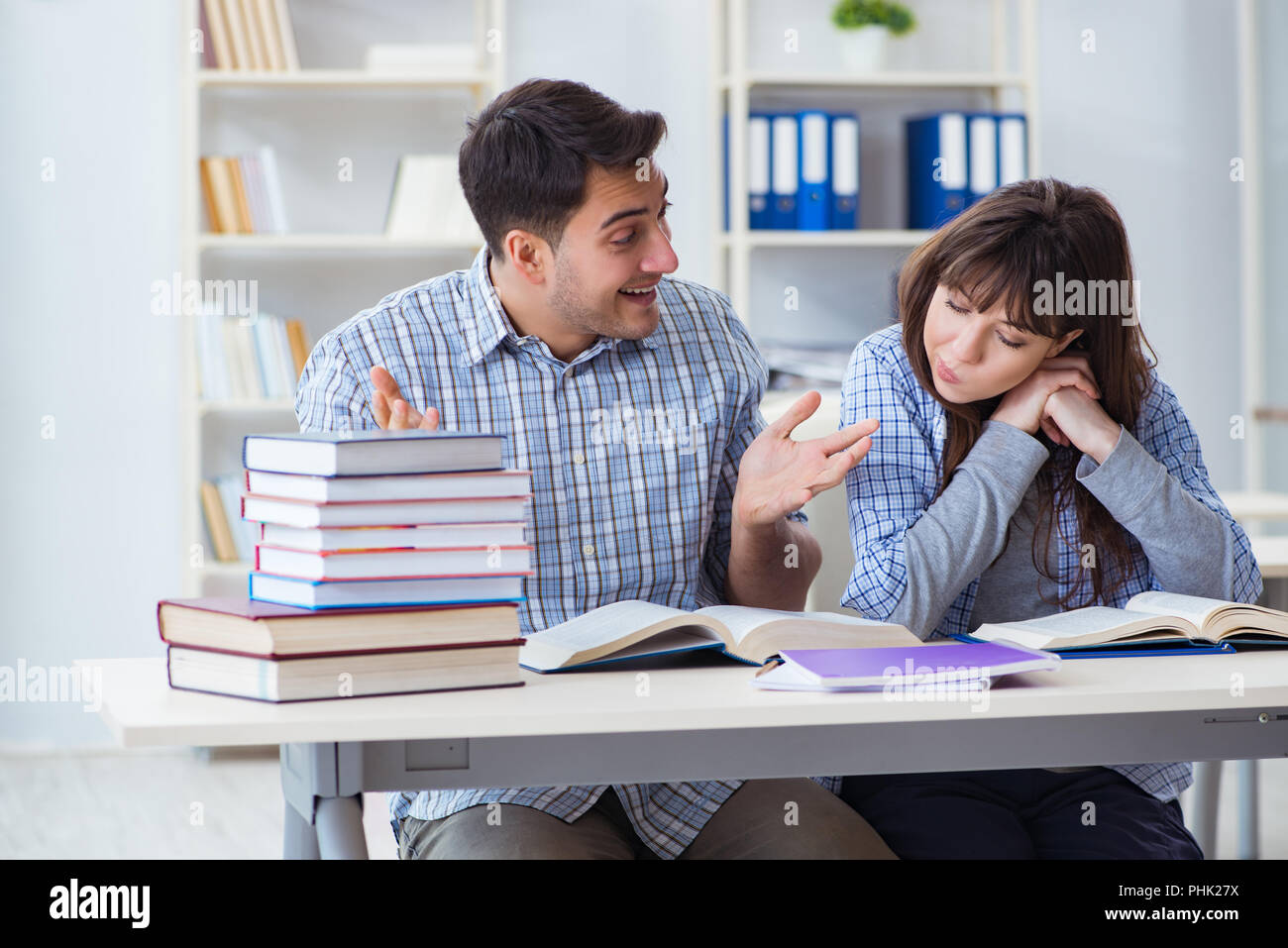 Students sitting and studying in classroom college Stock Photo - Alamy